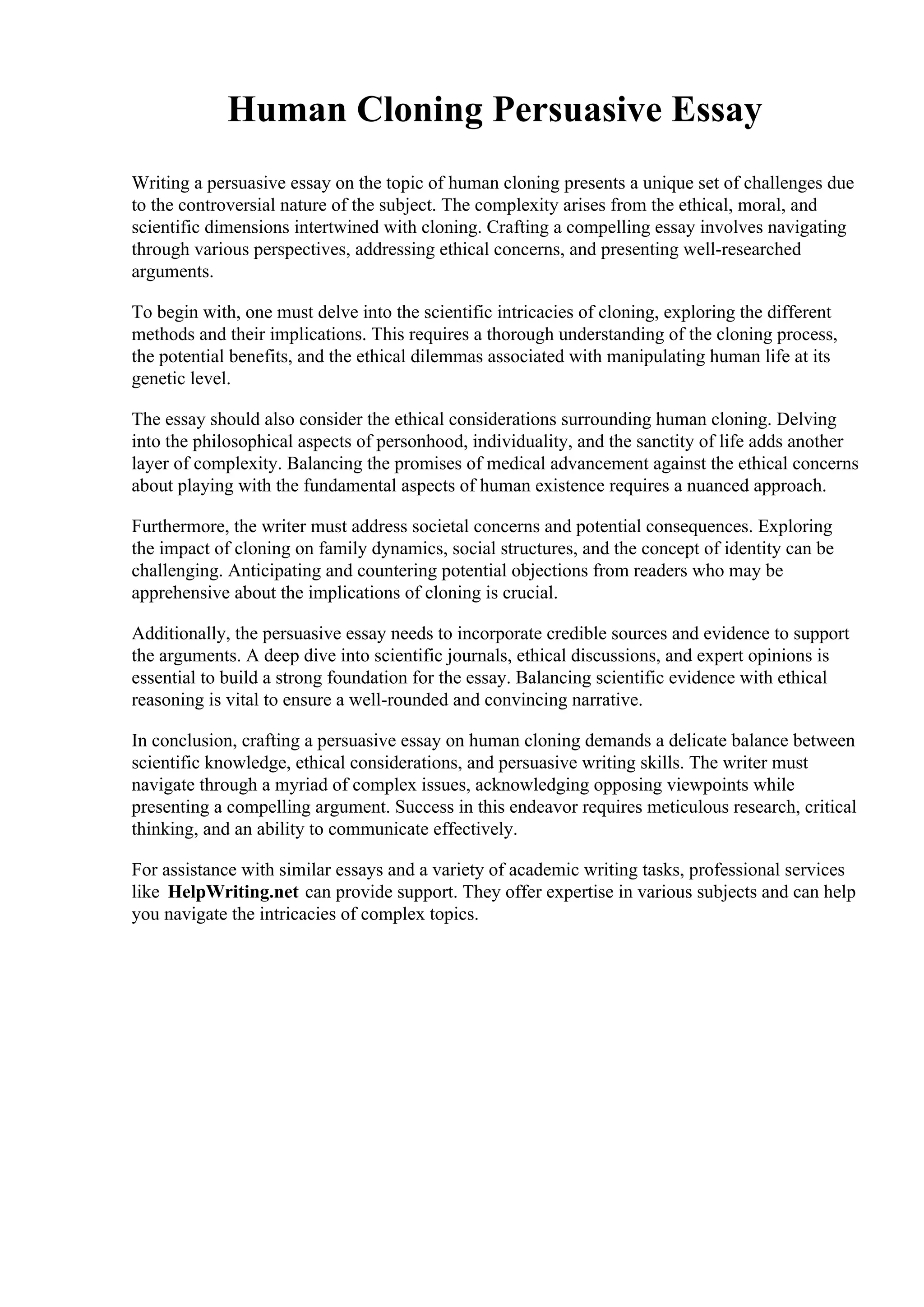 Human Cloning Persuasive Essay.pdf