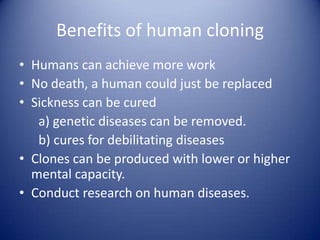 Human cloning powerpoint on flash 2 | PPTX