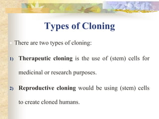 Human clonning.... | PPT