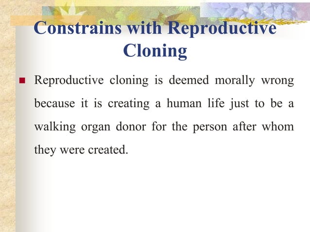 Human clonning.... | PPT