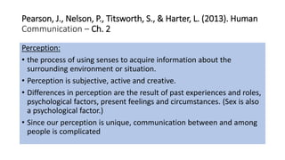 Human communication ch 2 pp | PPT