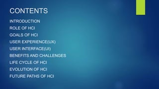 human computer interaction presentation briefly | PPTX