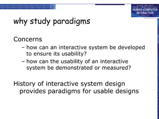 human computer interaction I - PARADIGMS | PPT