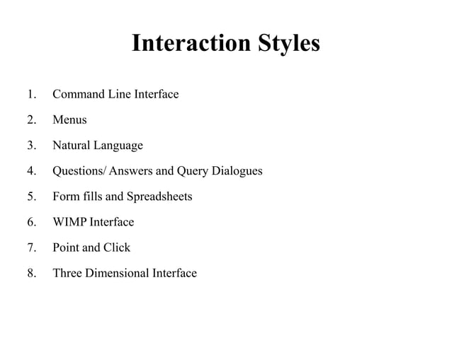 Human Computer Interaction - Interaction Design | PPTX