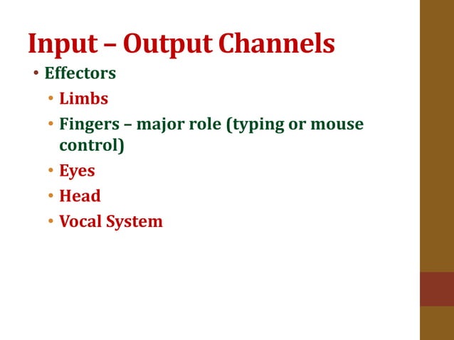 Human computer interaction -Input output channel | PPTX | Internet | Computing