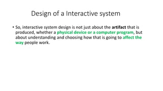 Human computer interaction -Design and software process | PPTX