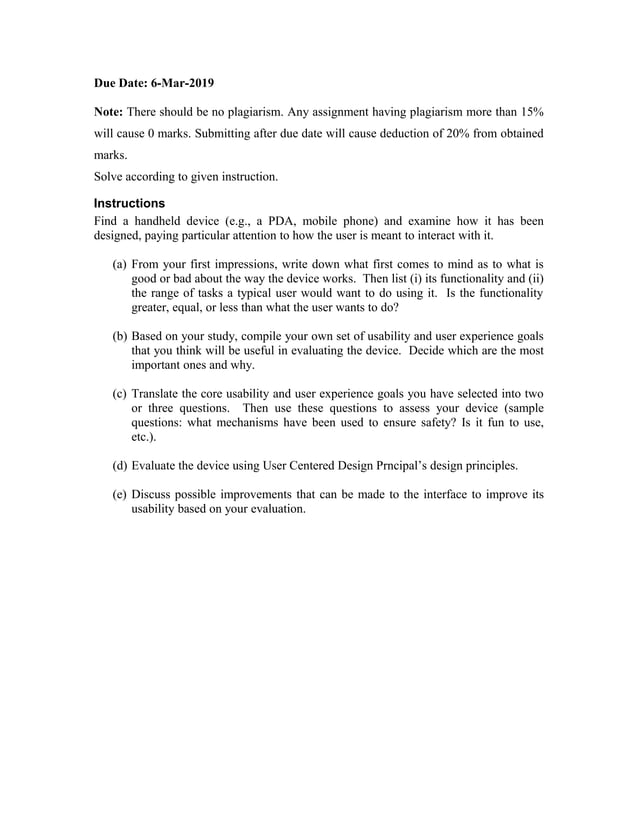 Human Computer Interaction Assignment 01 Doc