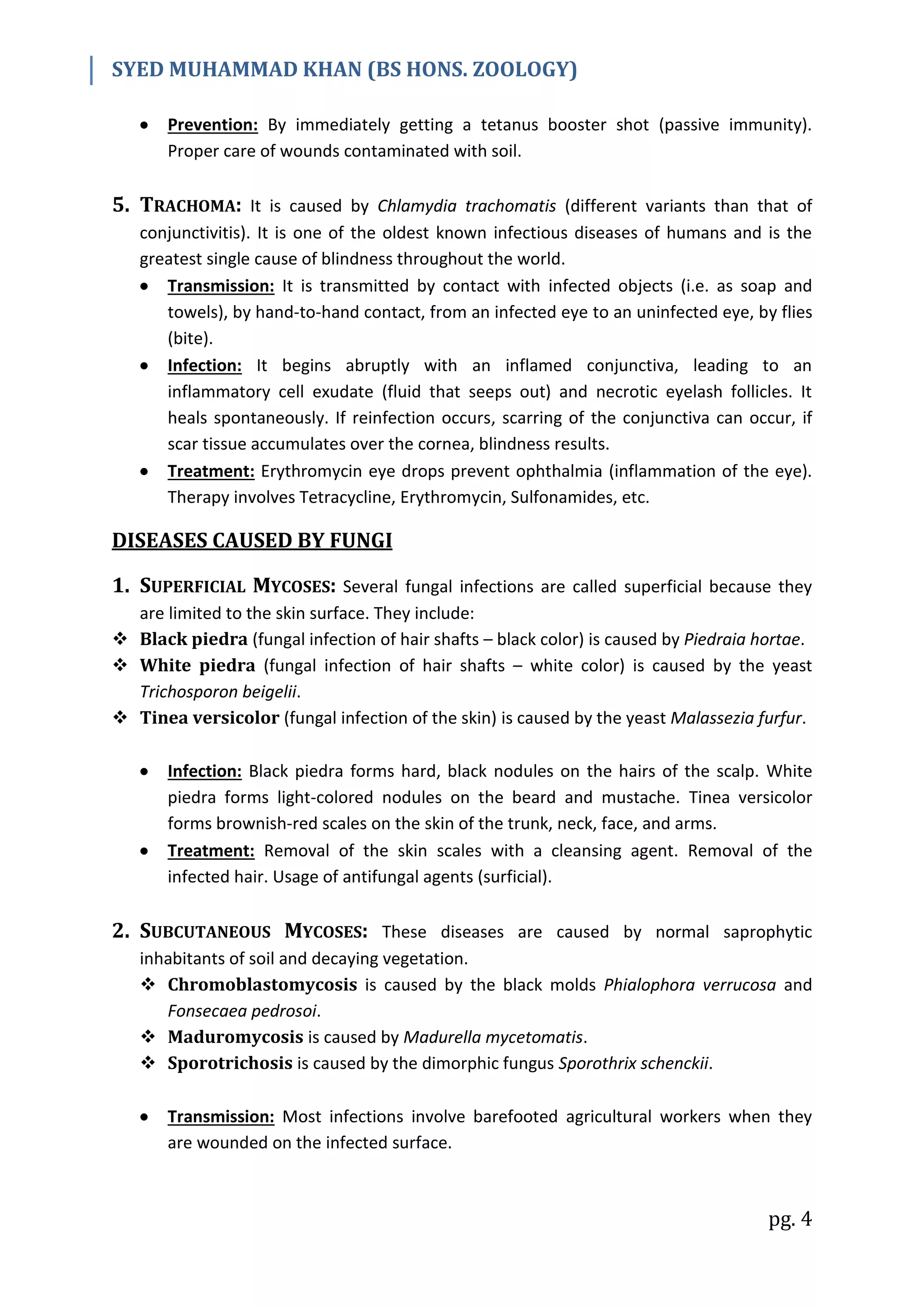 Human Contact Diseases | PDF