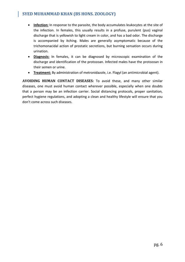Human Contact Diseases | PDF