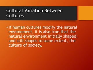 Human cultural variation | PPTX