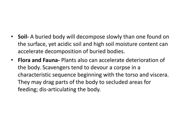 Human decomposition and insect succession | PPTX