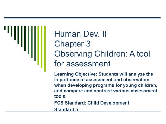 Human Development 2 - Observing Children | PPT