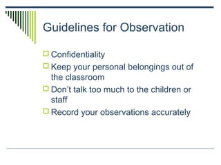 Human Development 2 - Observing Children | PPT
