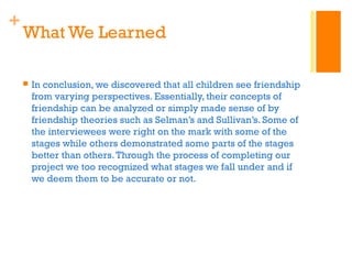 The Stages of Friendship | PPT