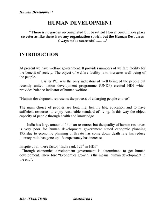 Human development | PDF