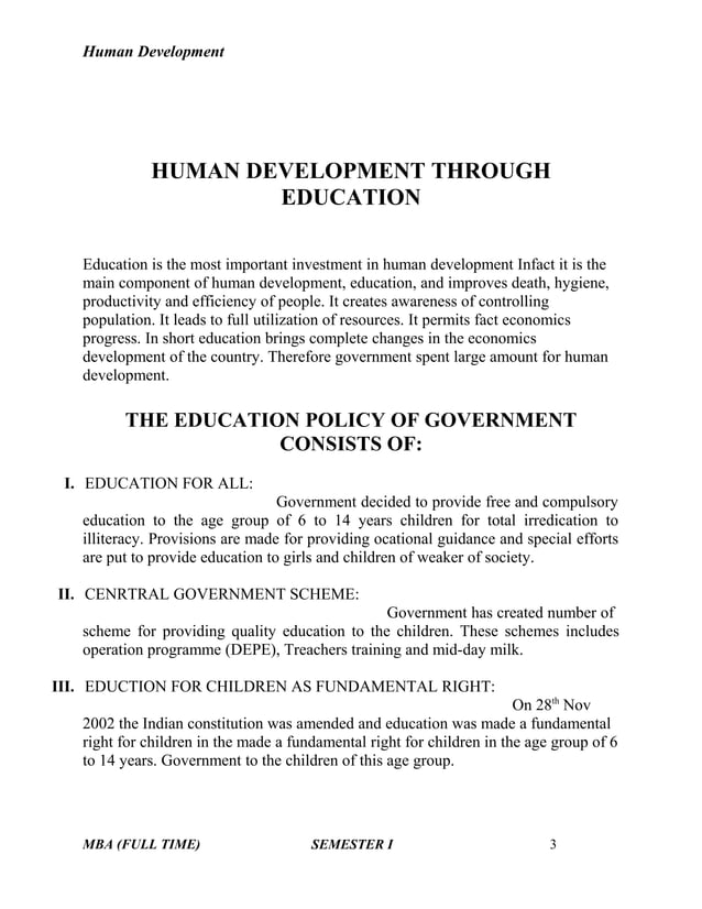 Human development | PDF