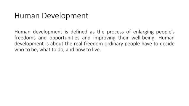 Human development | PPT