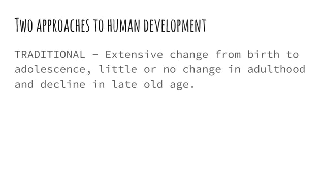 Human development meaning, concepts and approaches | PPTX