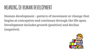 Human development meaning, concepts and approaches | PPTX