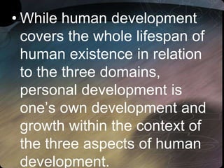 Human development and personal development | PPTX