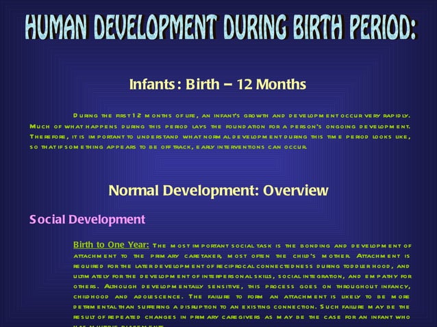 Human development during birth and postnatal period | PPT