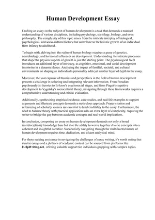 Human Development Essay.pdf
