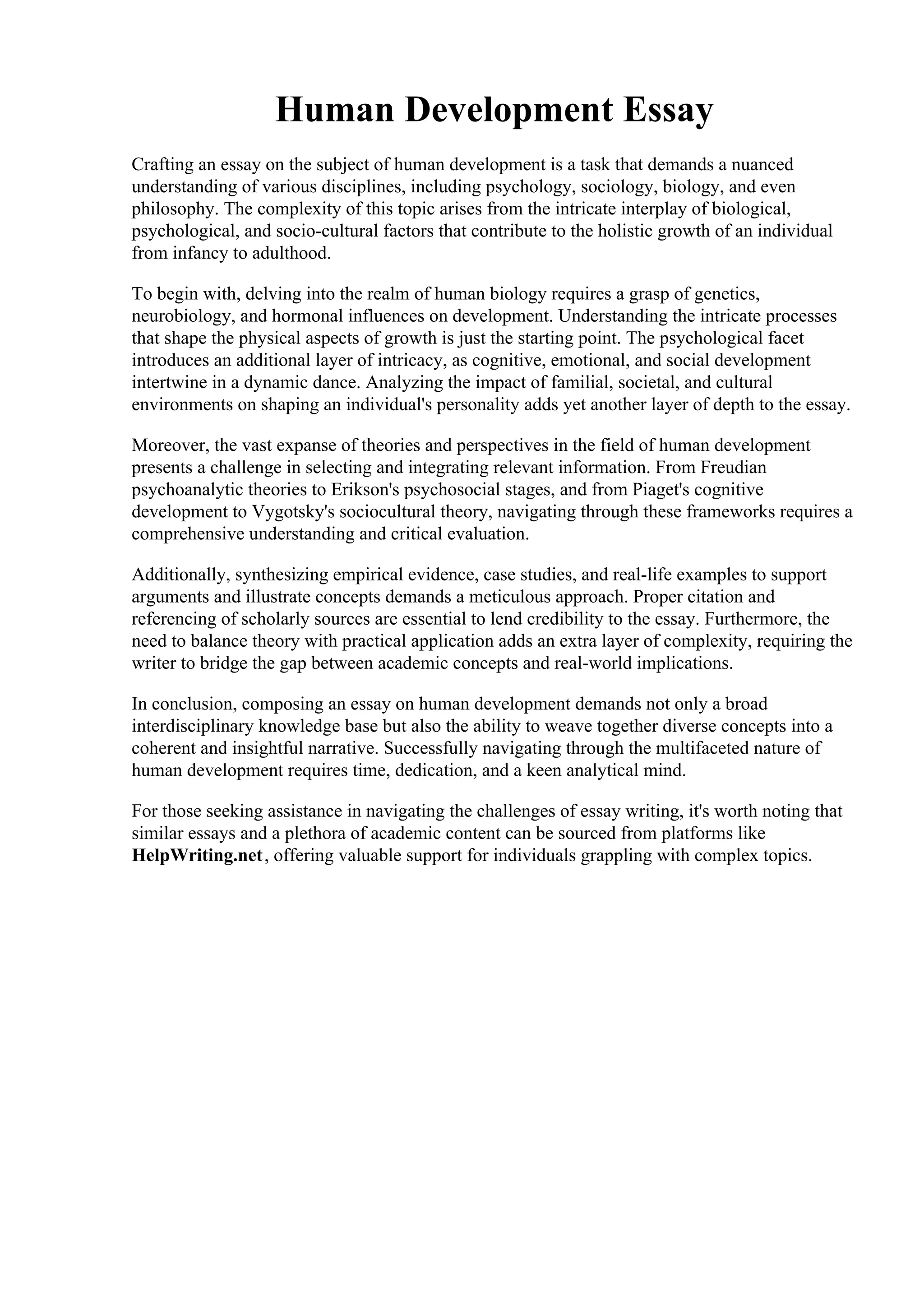 Human Development Essay.pdf