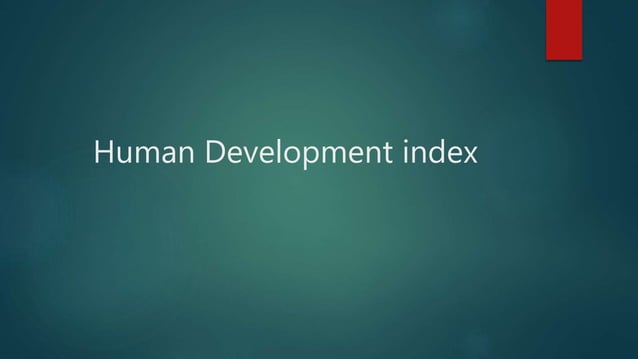 Human development index. | PPT