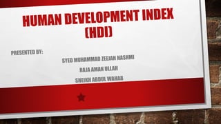 Human development index (HDI) | PPTX