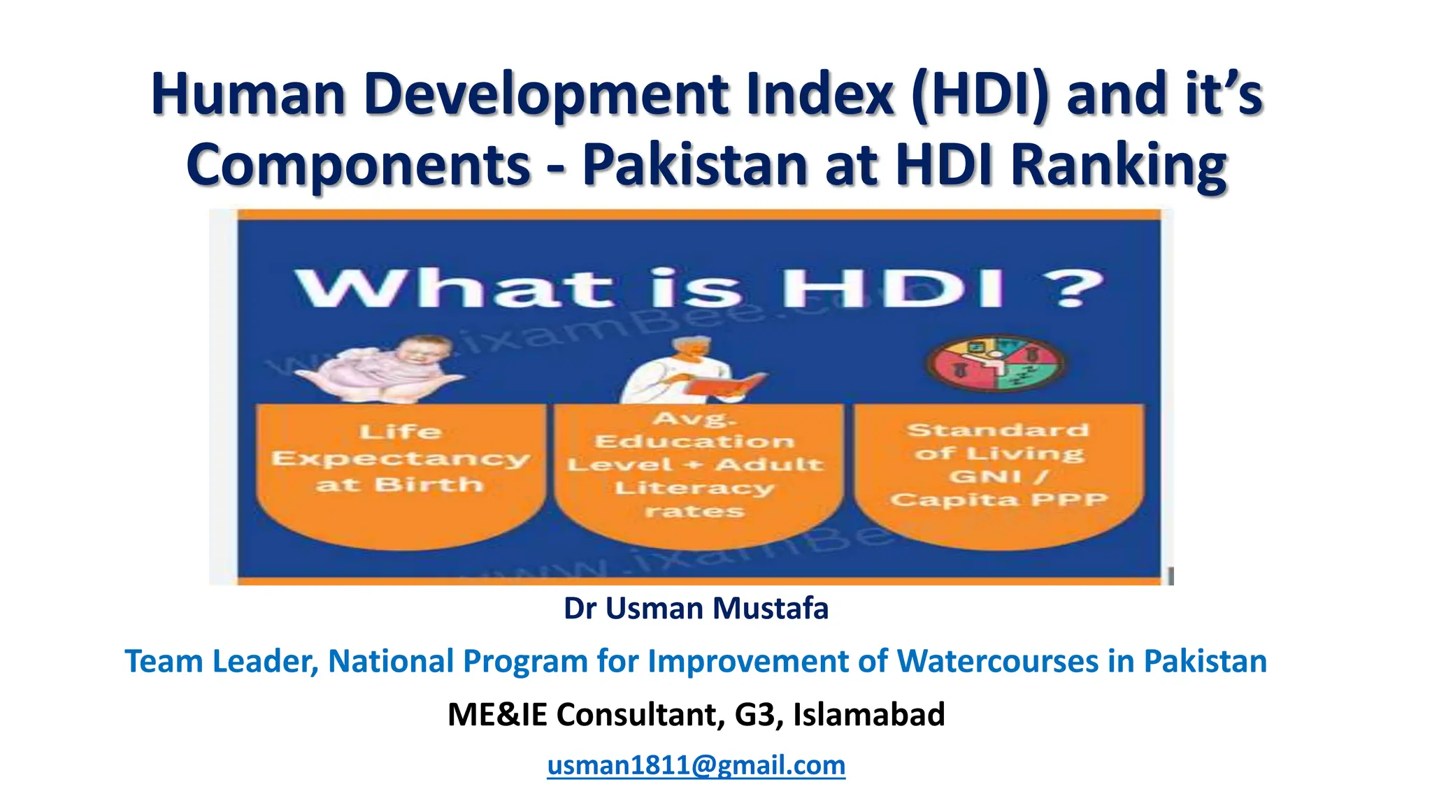 Human Development Index (HDI) and it’s Components - Pakistan at HDI ...