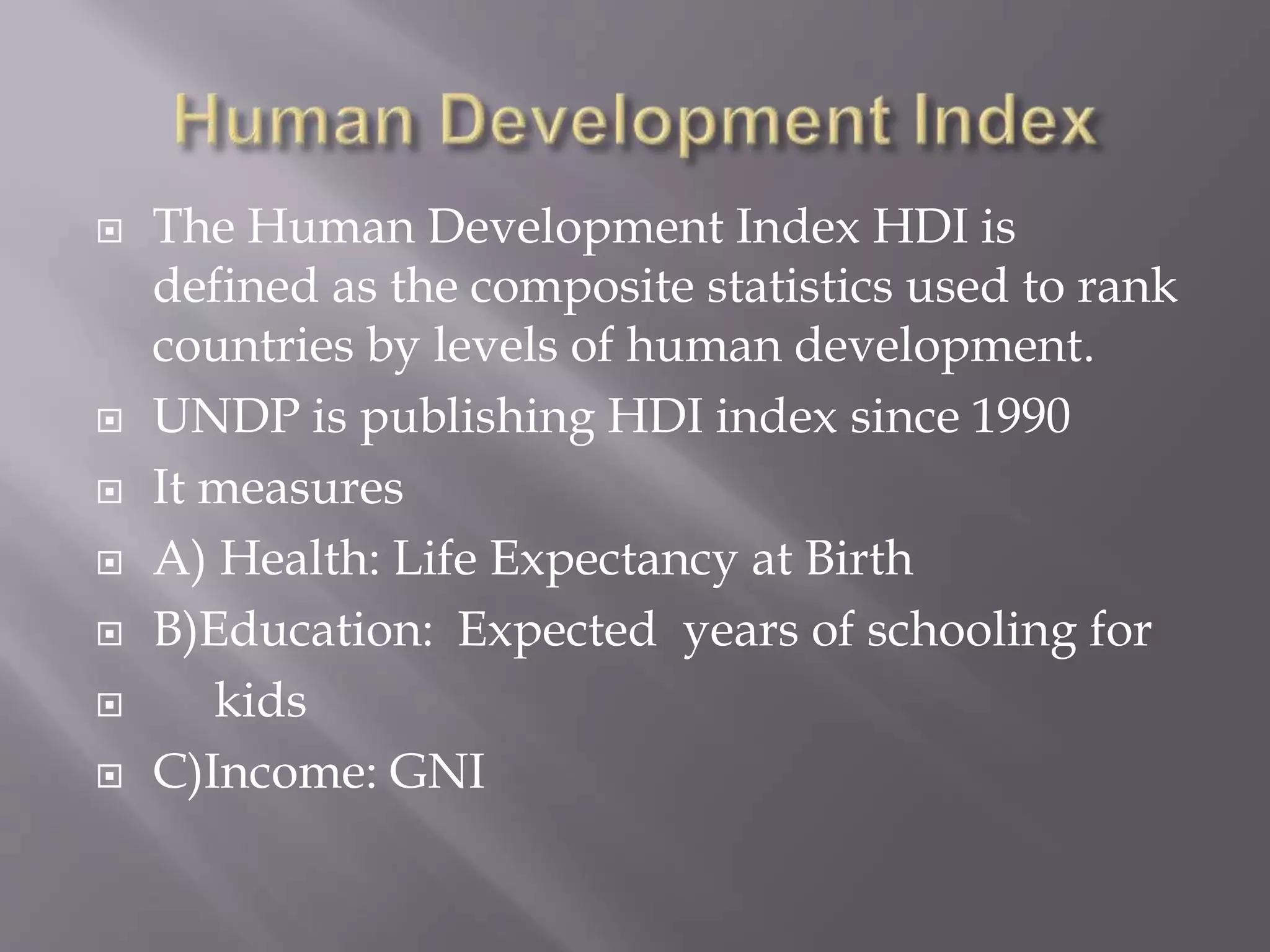 Human development index imagination and realities | PPT