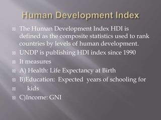 Human development index imagination and realities | PPT