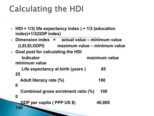 Human development indicators | PPTX