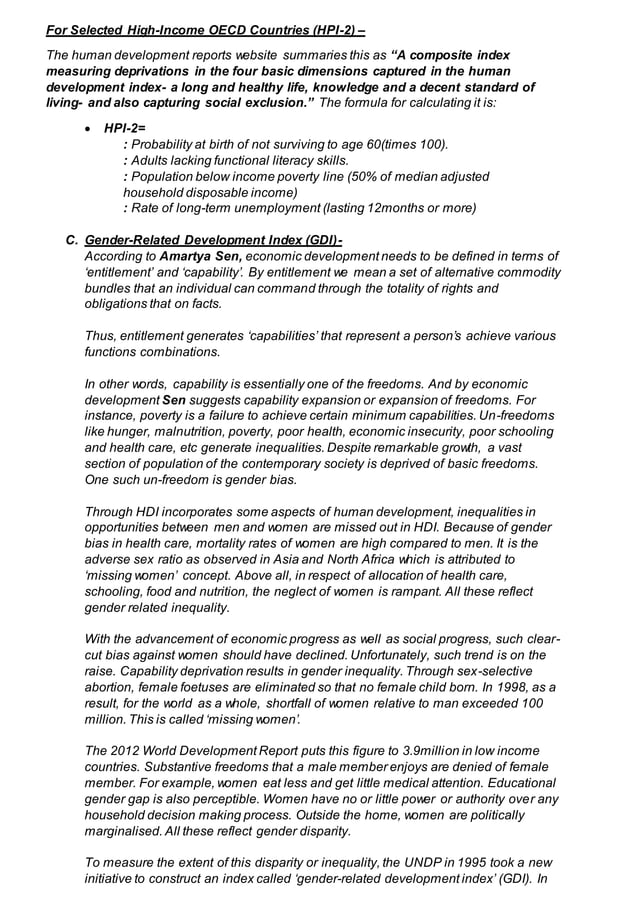 Human development indicators | DOCX