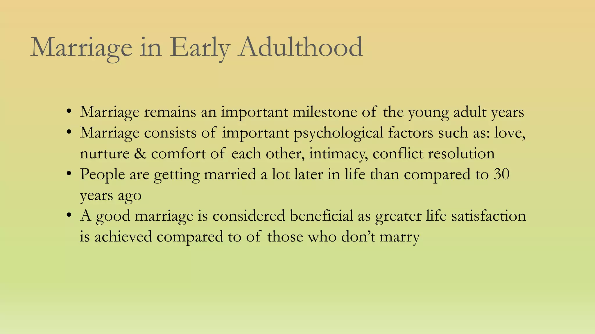 Early Adulthood | PPTX