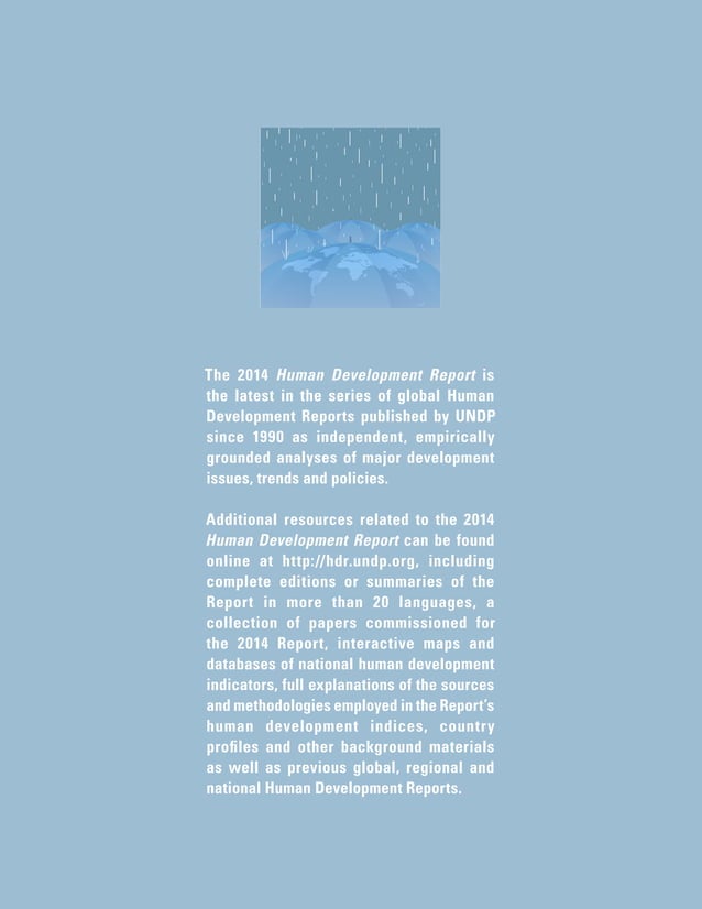 HUMAN DEVELOPMENT REPORT 2014 (UNDP-INDIA) | PDF
