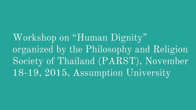 Human dignity | PPTX | Christianity | Religion & Spirituality