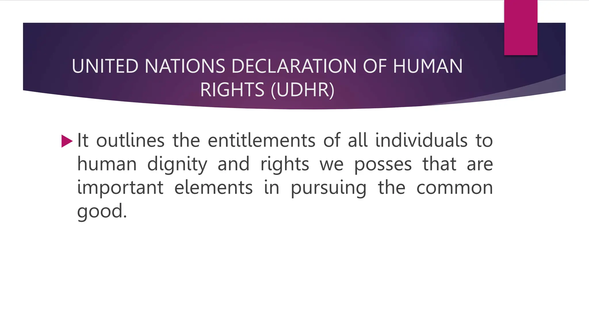 HUMAN DIGNITY, RIGHTS AND THE COMMON GOOD.pptx