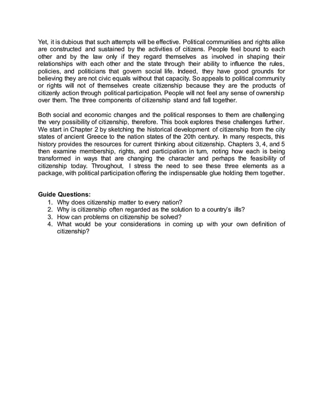 Human dignity, rights, and the common good what is citizenship and why ...