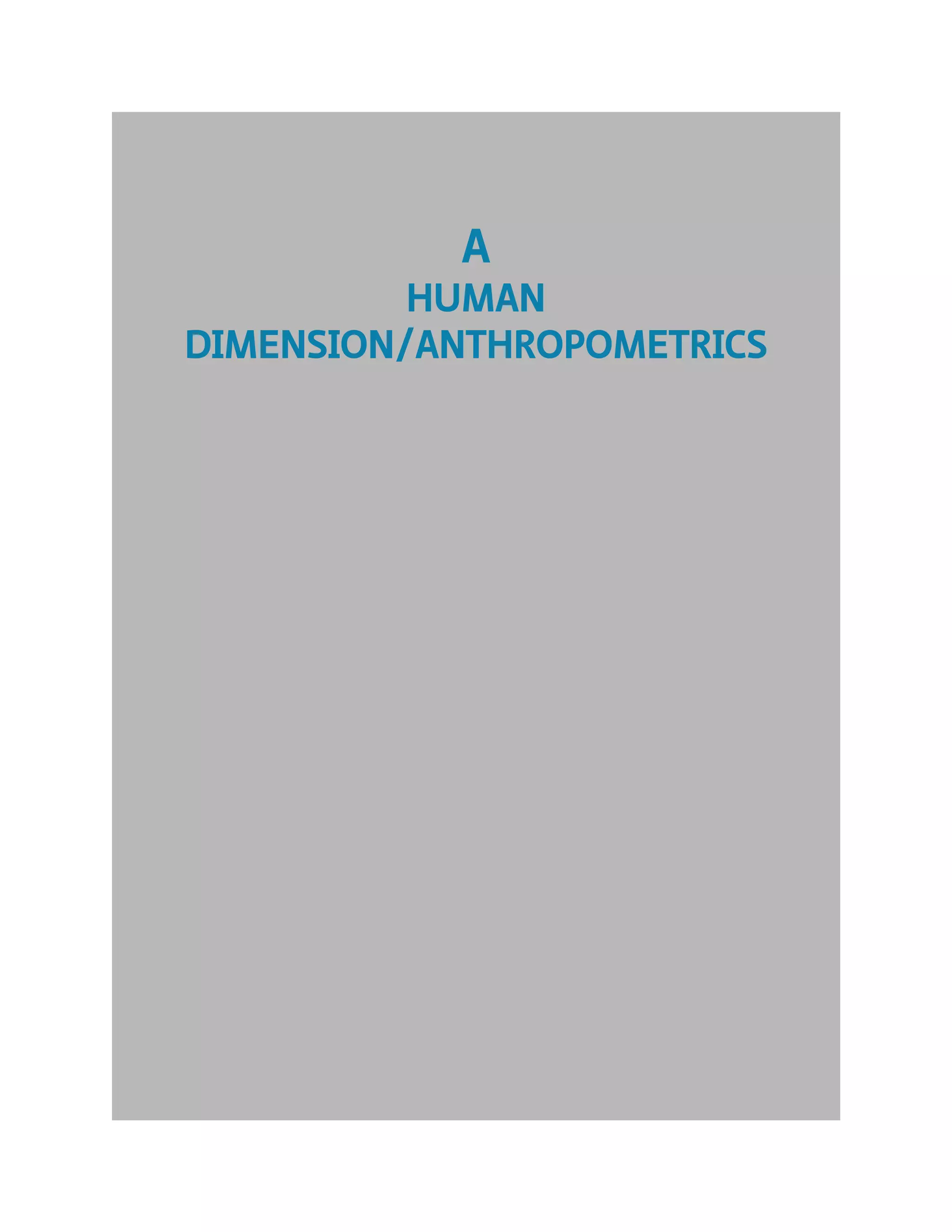 Human Dimension and Interior Space A Source Book of Design Reference ...