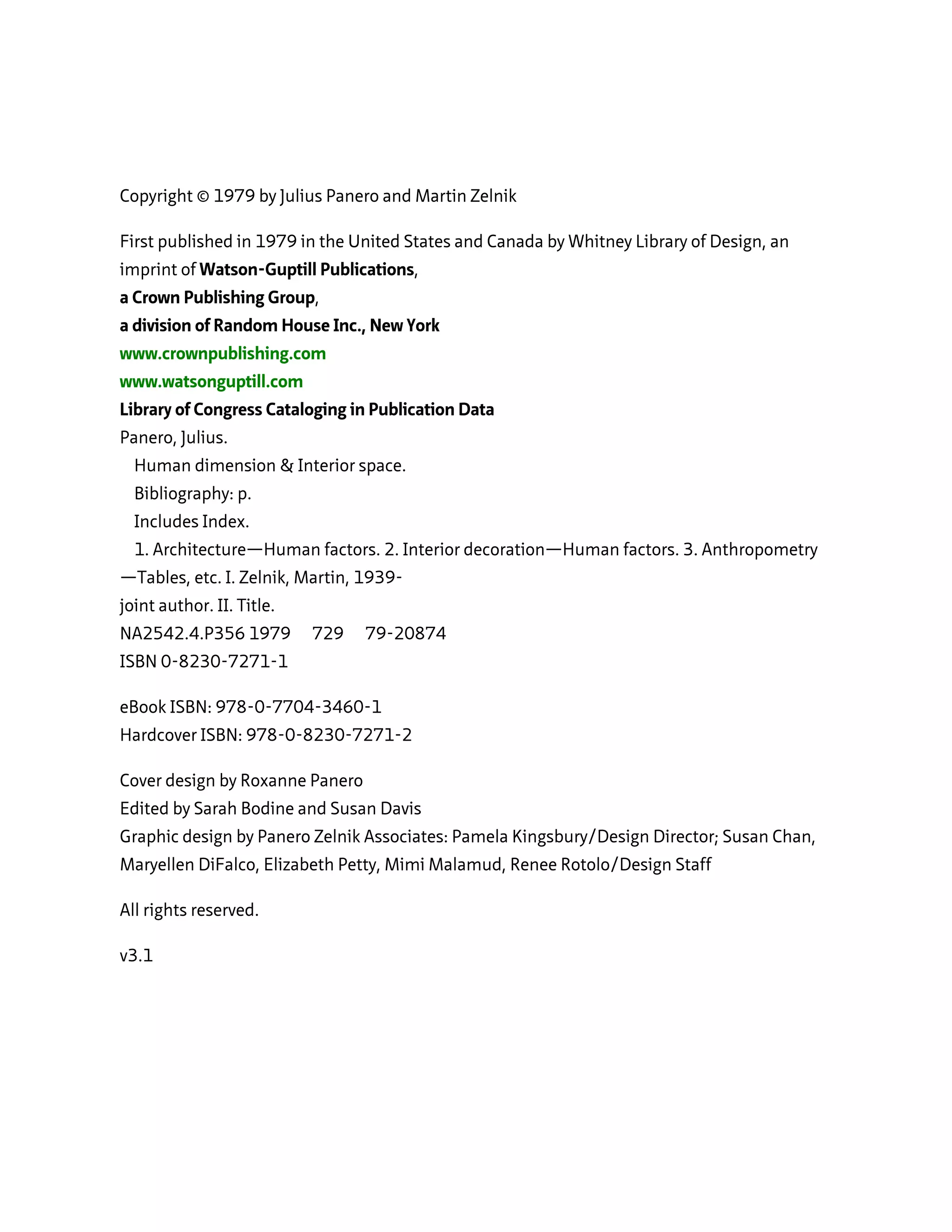 Human Dimension and Interior Space A Source Book of Design Reference ...