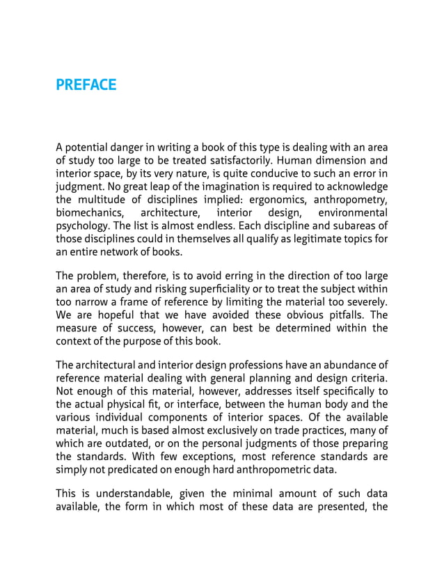 Human Dimension and Interior Space A Source Book of Design Reference ...