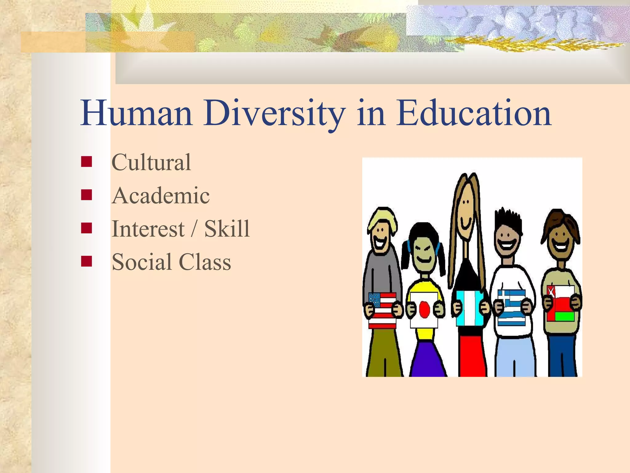 Human diversity in education | PPT