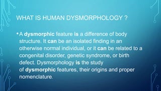Human dysmorphism introduction | PPTX