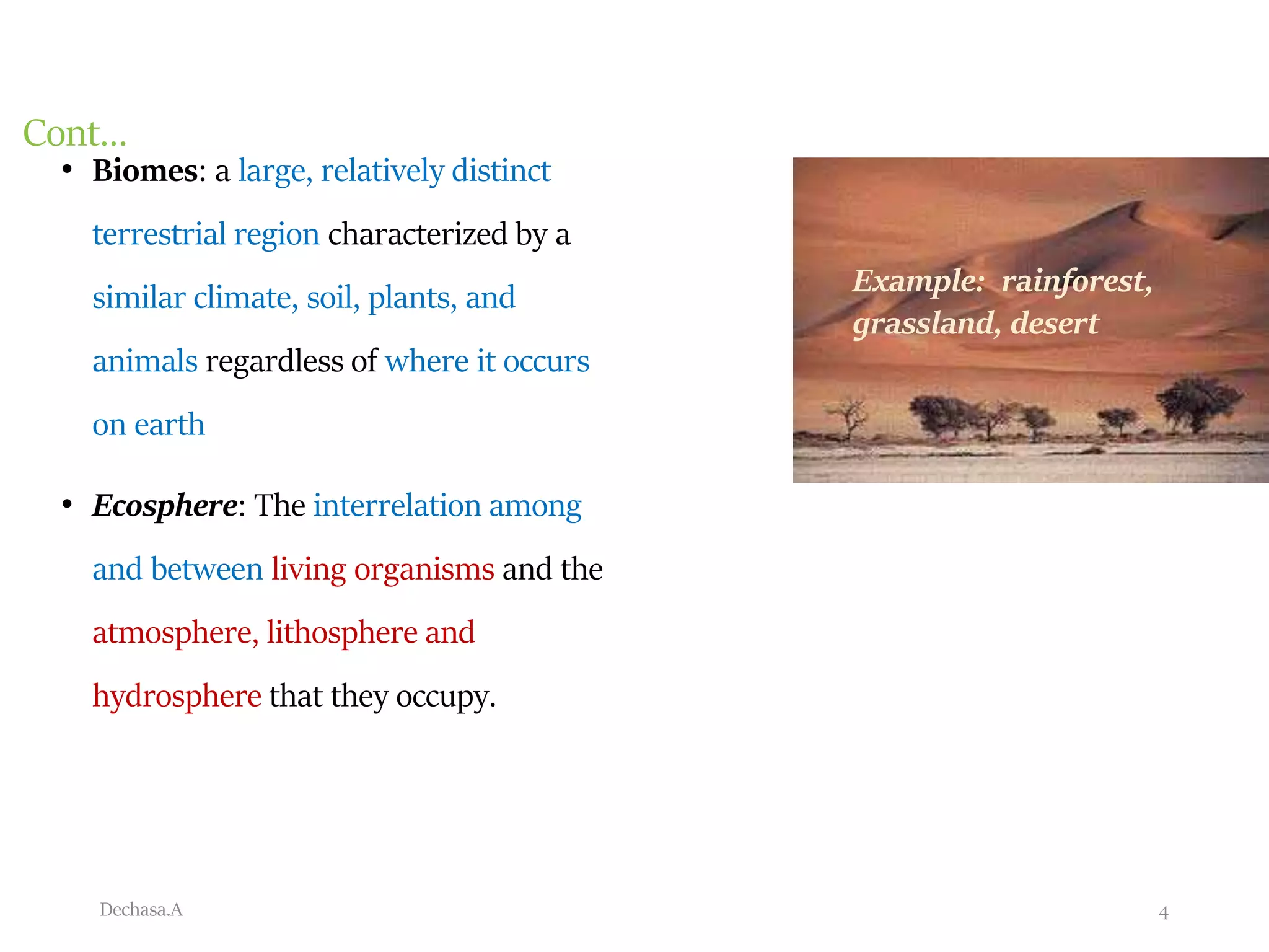 Human Ecology; By: Dechasa Adare Mengistu; Haramaya University, pptx | PPTX