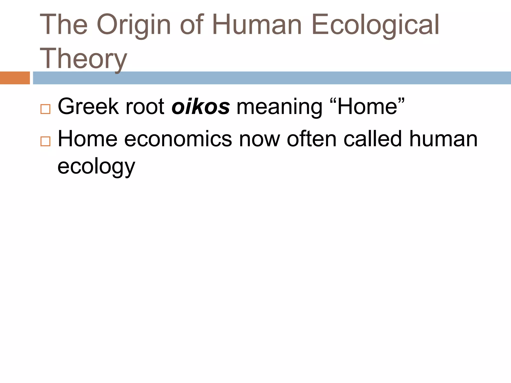 Human ecology theory | PPTX