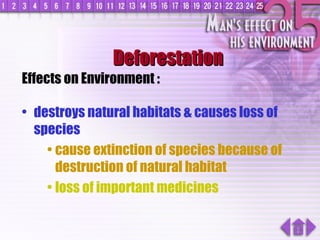 Human effects and pollution in environment | PPT
