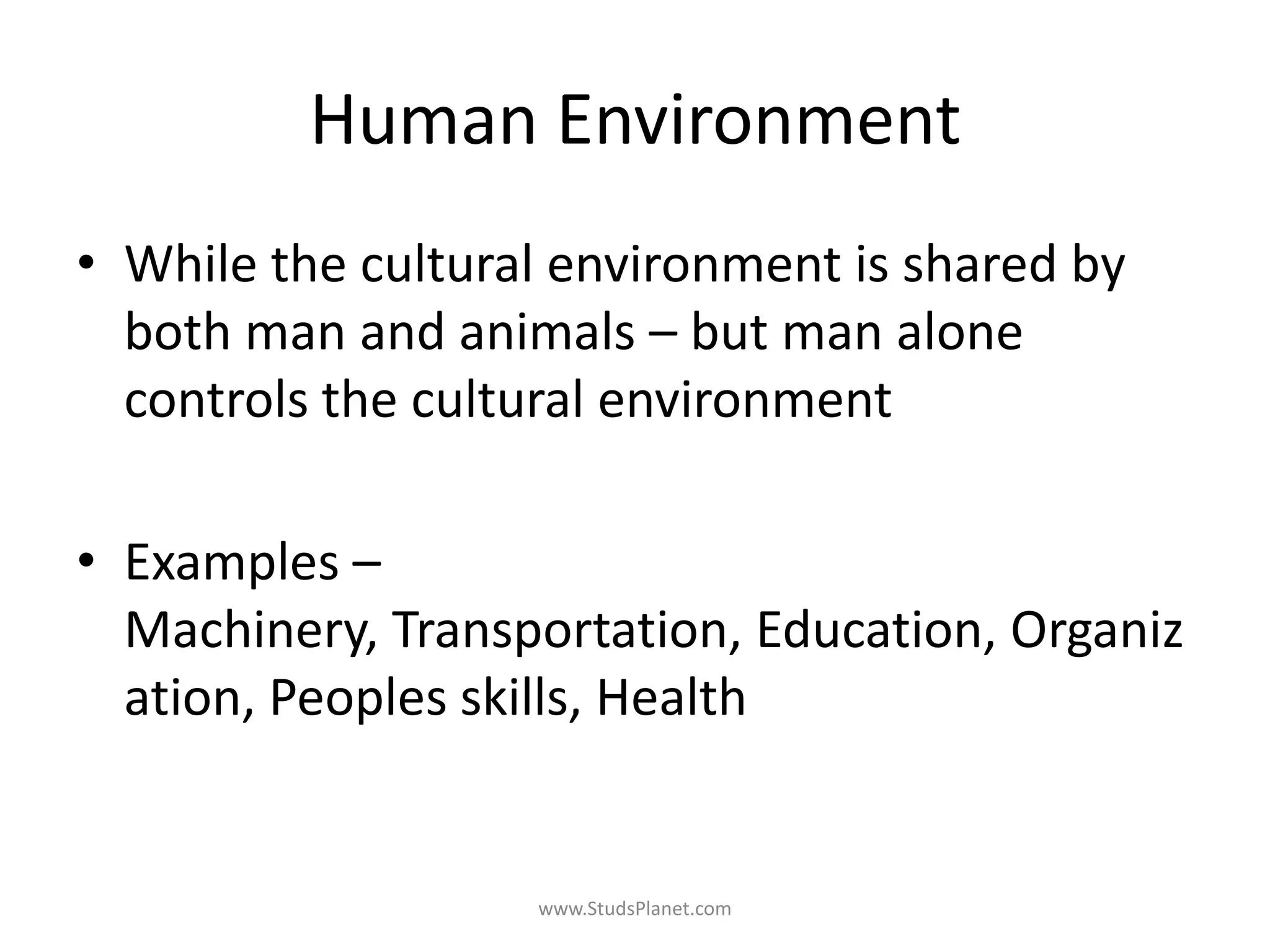 Human environment | PPTX