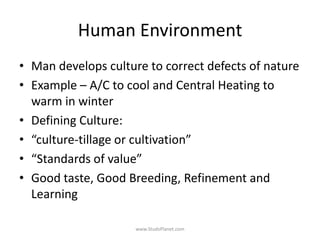 Human environment | PPTX