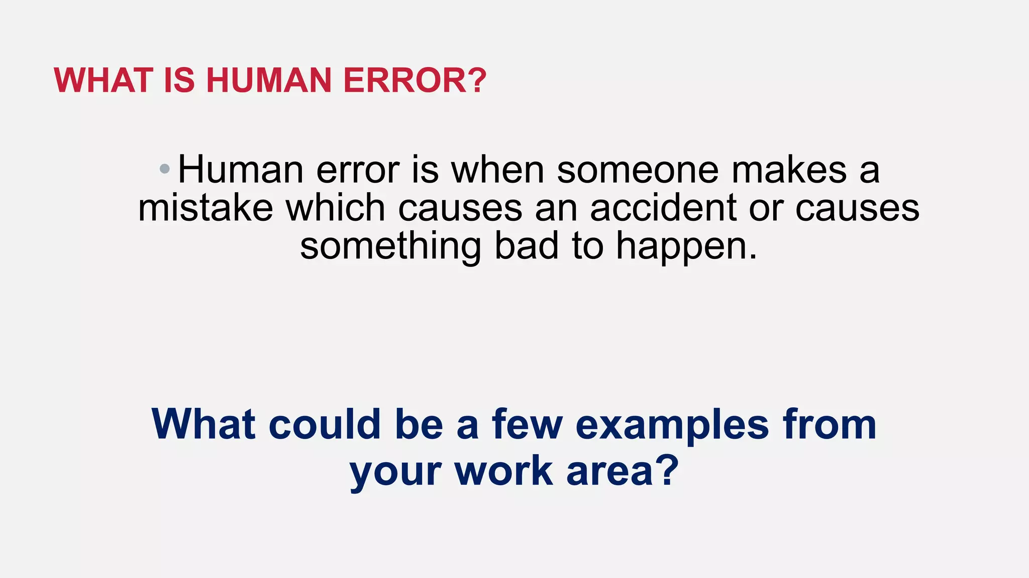 Human error | PPTX